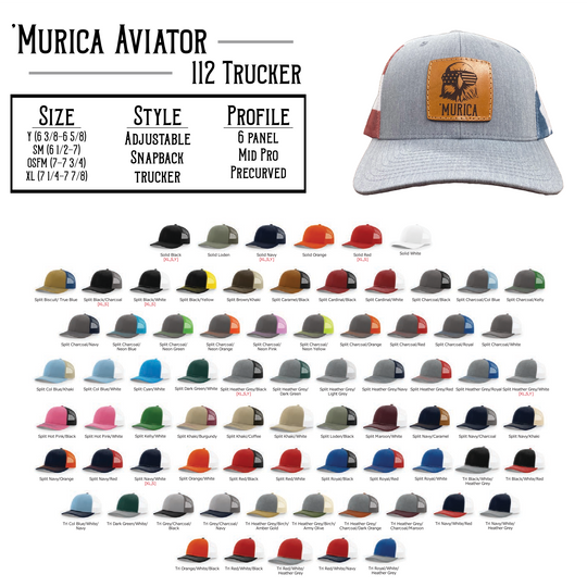 'Murica Aviator Eagle - Richardson Trucker 112 – Pecu Leather Co.