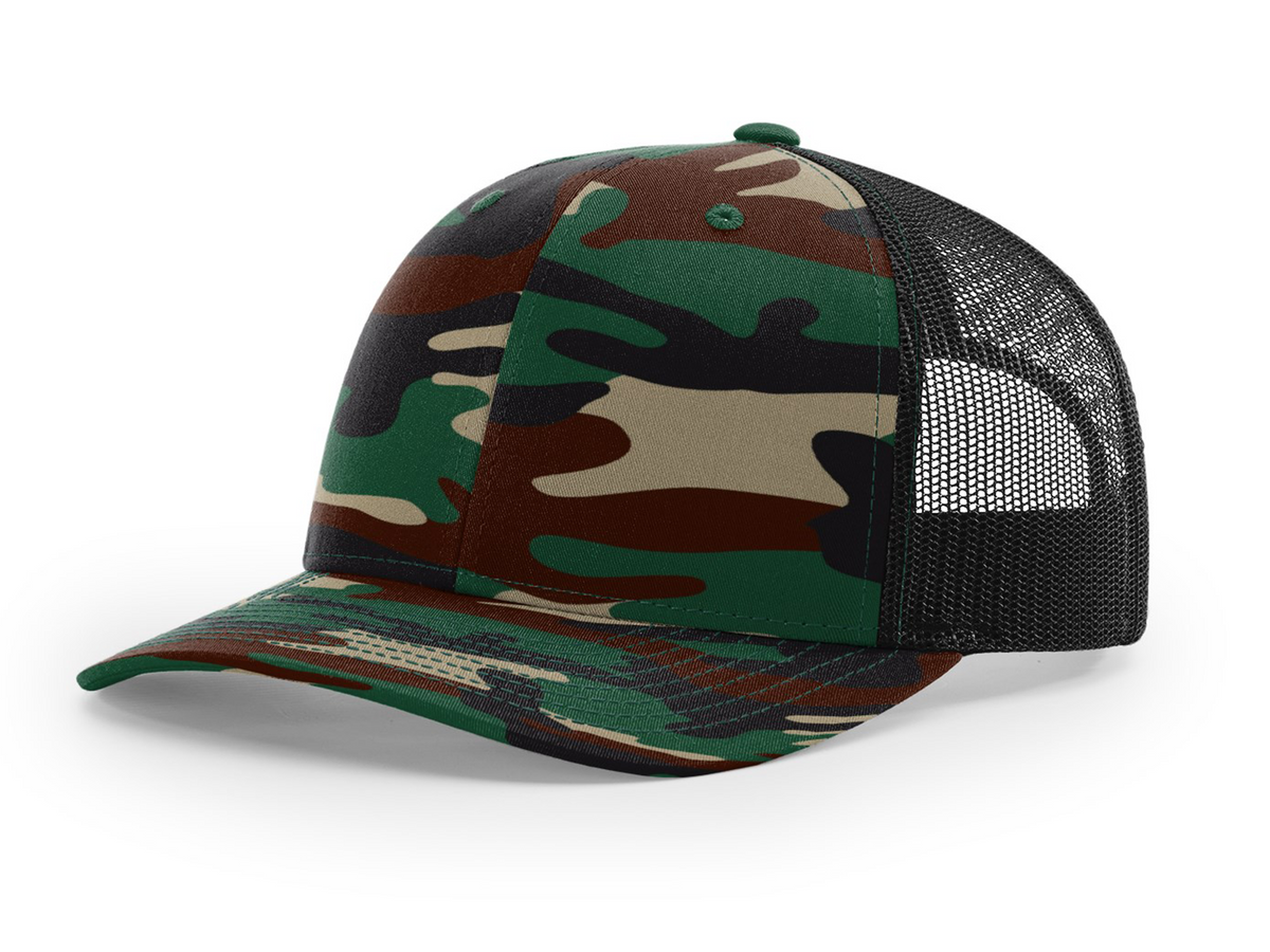 Custom Camo Leather Patch Hat : Pecu Leather Co.